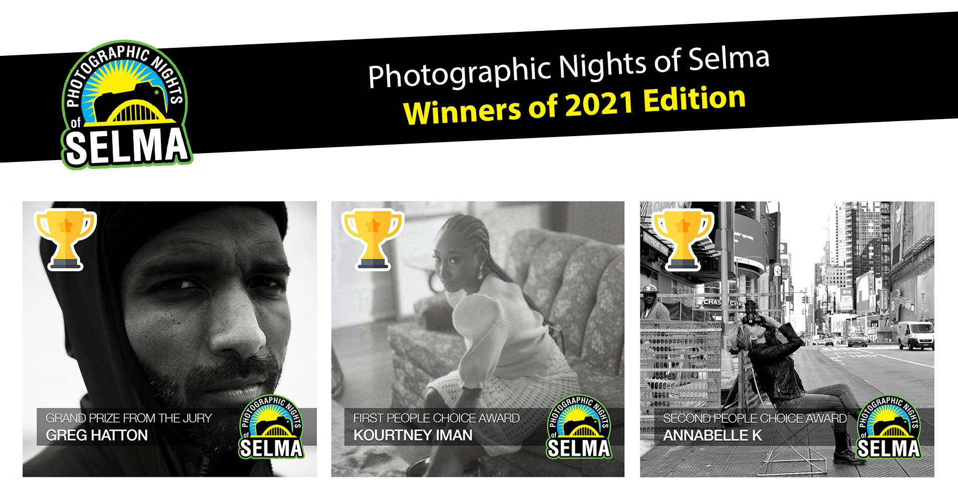 The winners of the 2021 édition - Photographic Nights of Selma Festival